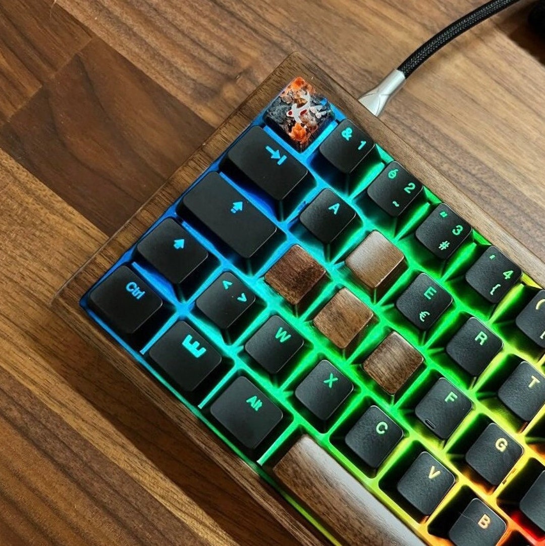 Backlit Wooden Keycaps Oem Profile Mechanical Keyboard - Etsy