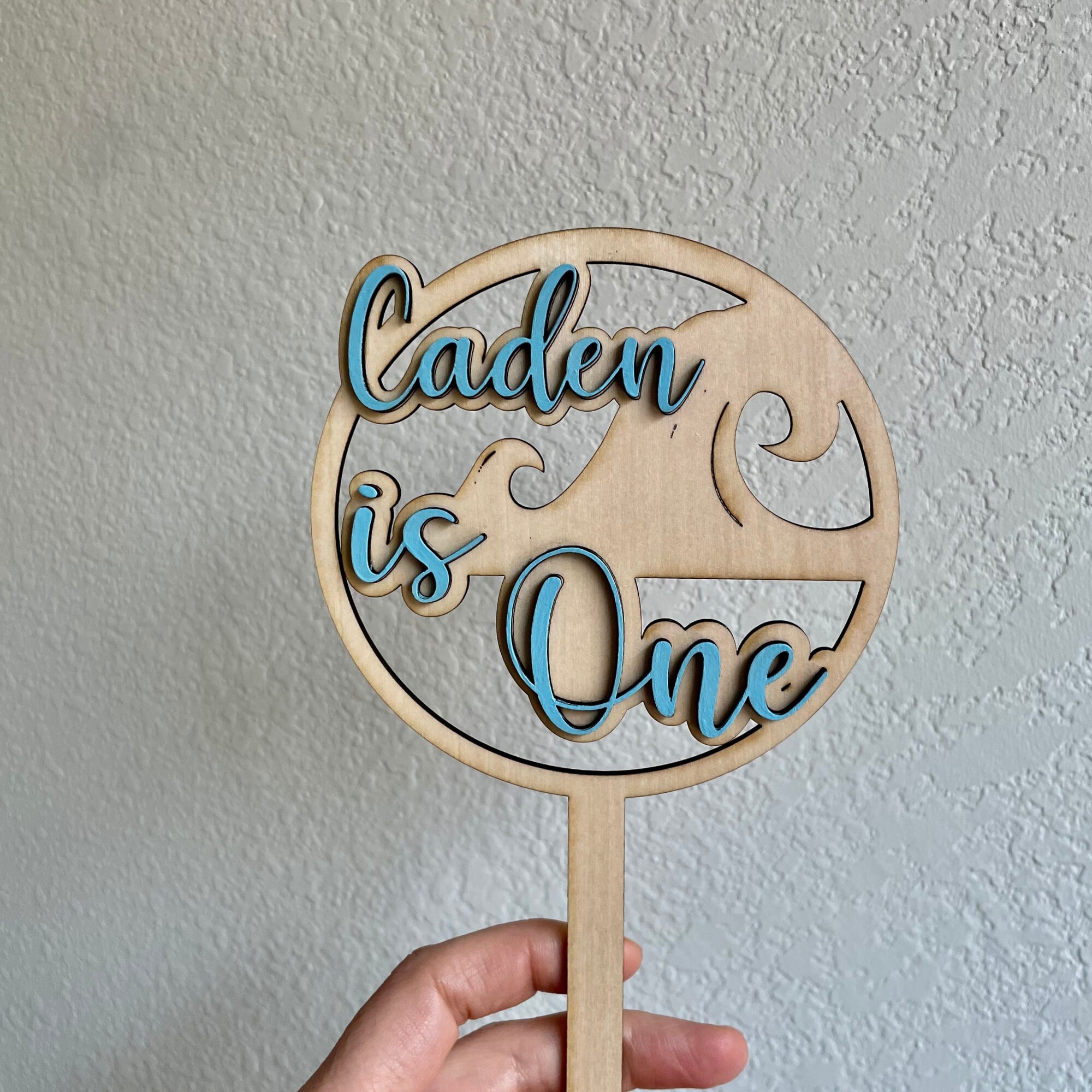 Big One wave Cake Topper - Etsy