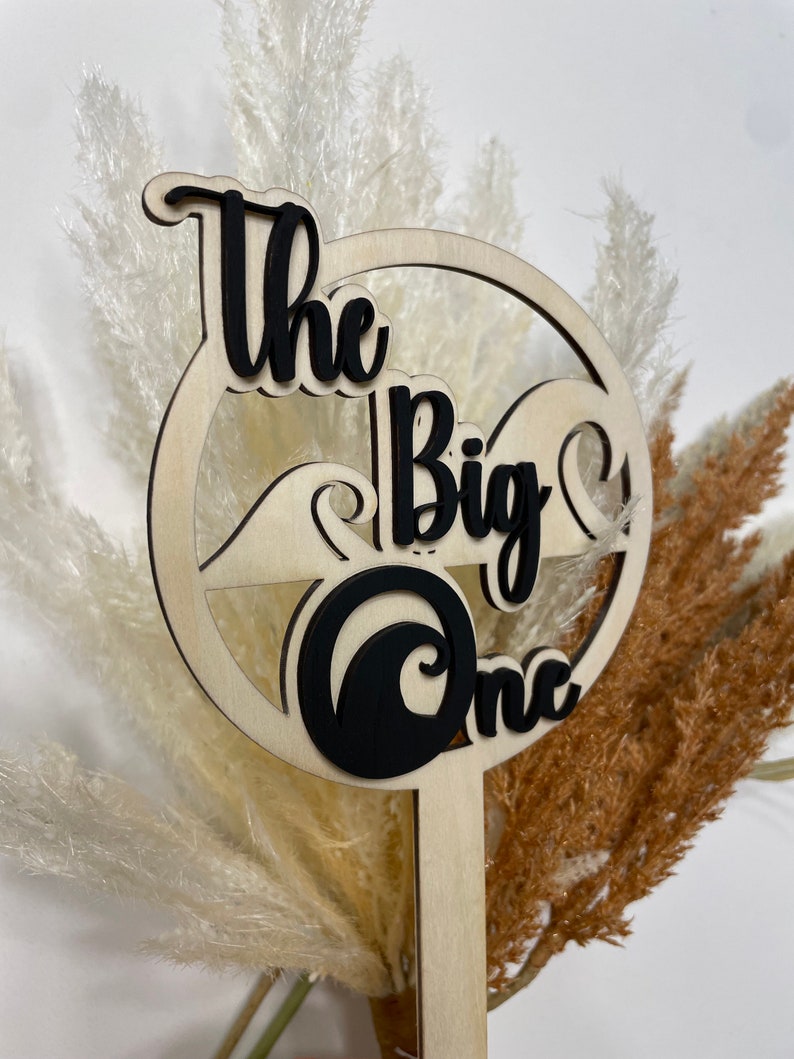 Big One wave Cake Topper - Etsy
