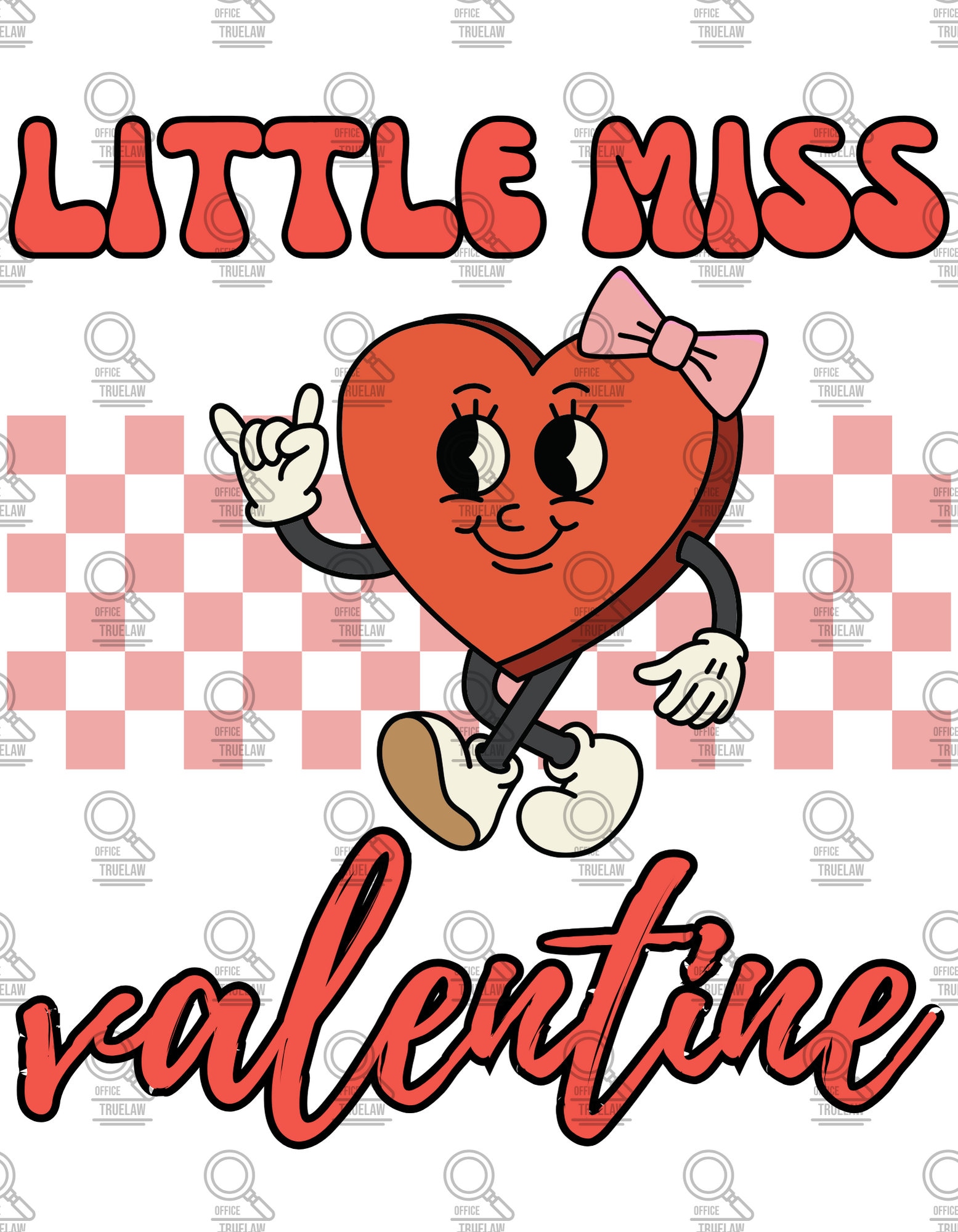 Little Miss Valentine Png, Valentines Png, Retro Valentines Png ...