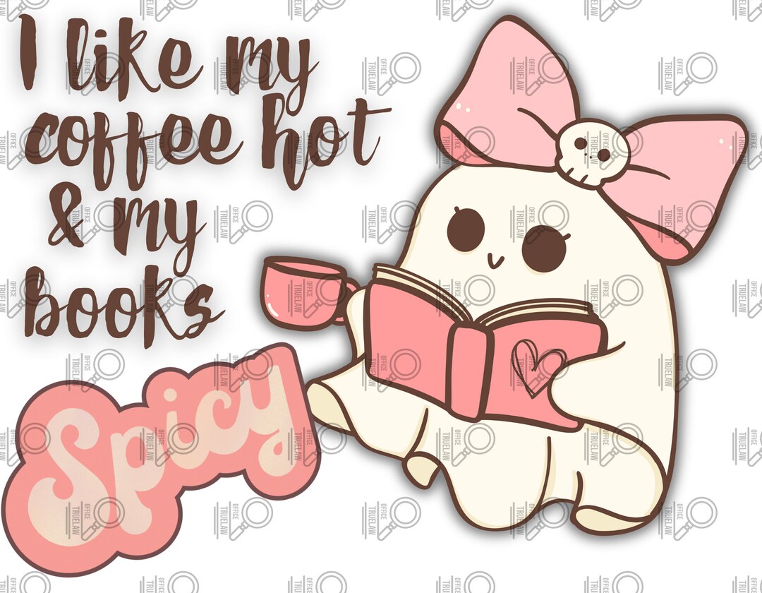 Coffee Hot & Books Spicy Png, Spicy Books Png, Booktok Png, Halloween ...
