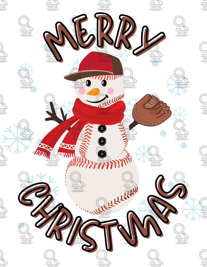 Merry Christmas Baseball Png, Baseball Png, Sports Xmas Png, Baseball ...