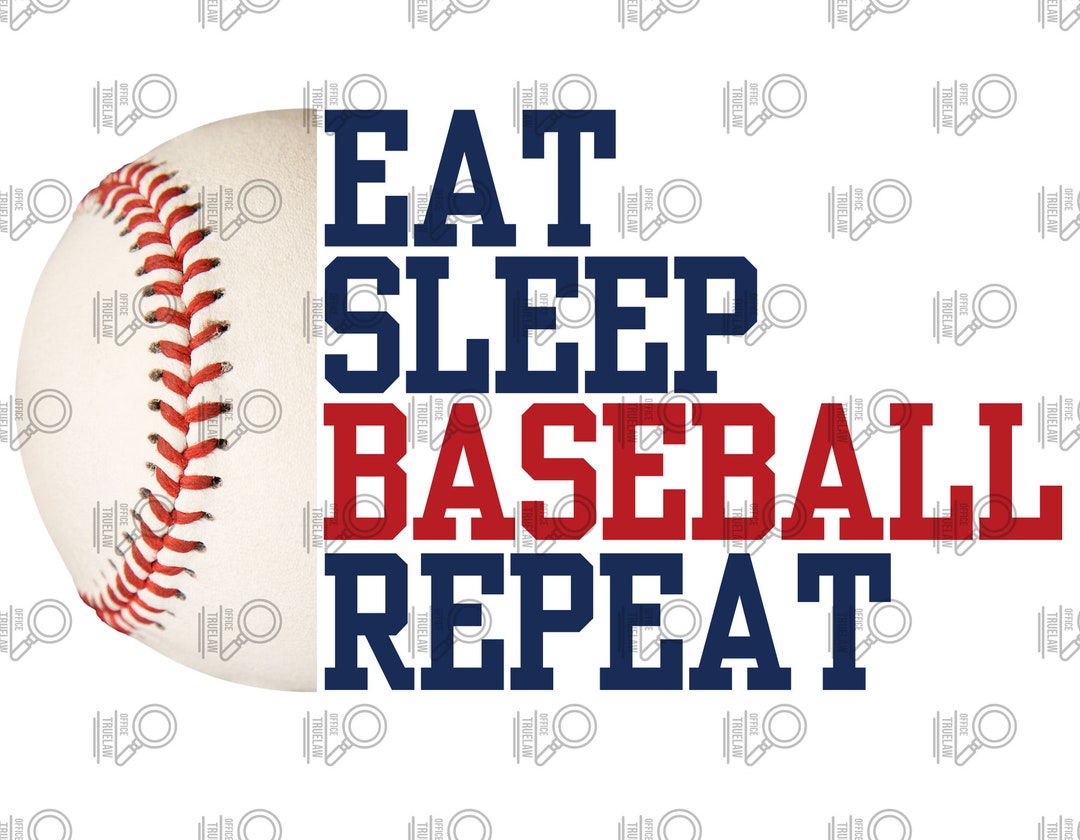 Eat Sleep Baseball Repeat Png, Baseball PNG, Sports Png, Baseball ...