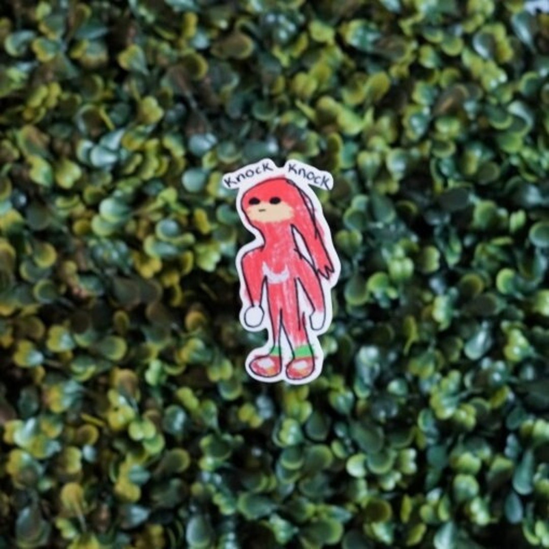 Knuckles Meme Sticker Knock Knock It's Knuckles Sonic - Etsy
