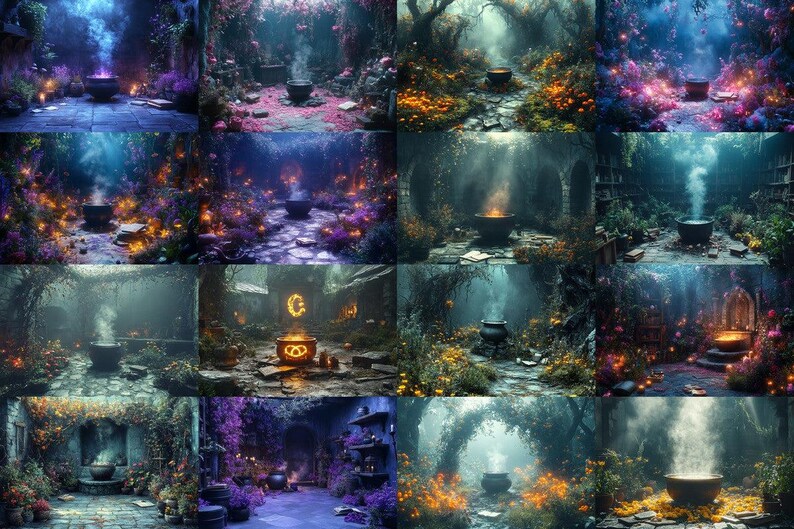 40 Wicked Witch Garden Backdrops, Digital Art Photography (pngs) - Etsy