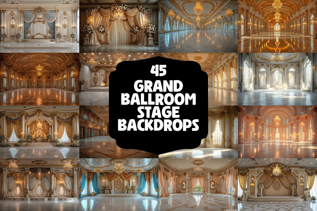 Grand Ballroom Digital Backdrops | 45 Elegant Palace Interiors (JPG) - Etsy