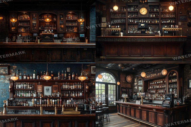 40 Speakeasy Counter Backdrops - Vintage Bar, Moody Ambience, Cocktail ...
