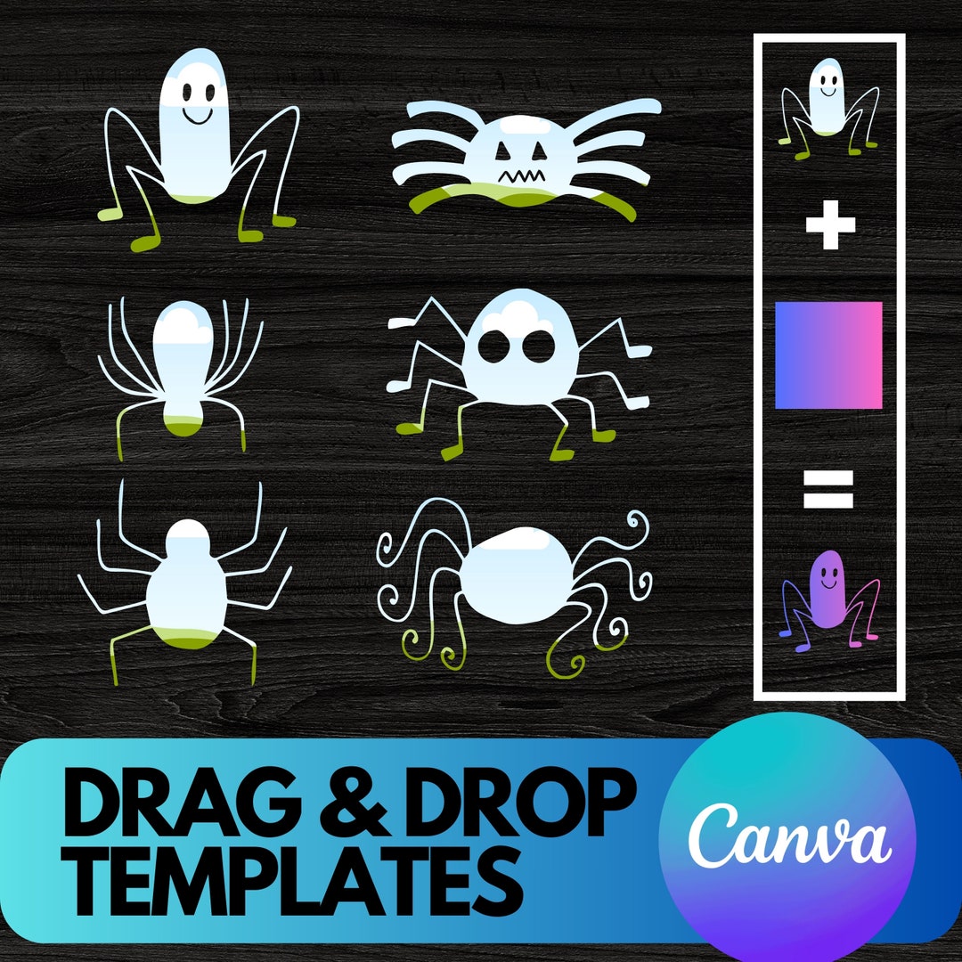 Spider Canva Frames Drag and Drop Spider Canva Templates PNG Designs ...