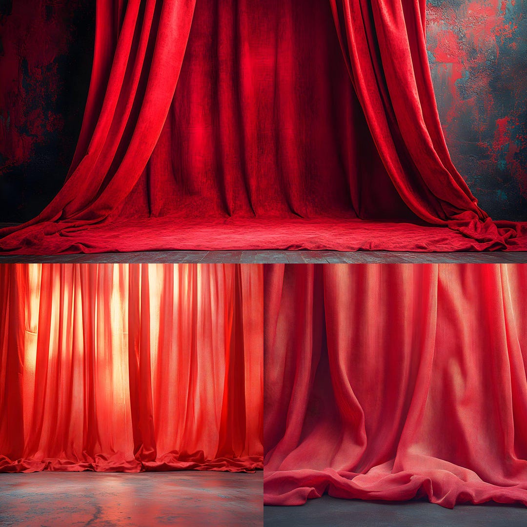 Gothic Red Curtain Background | Dark Velvet Drapes Overlay | Vampire ...
