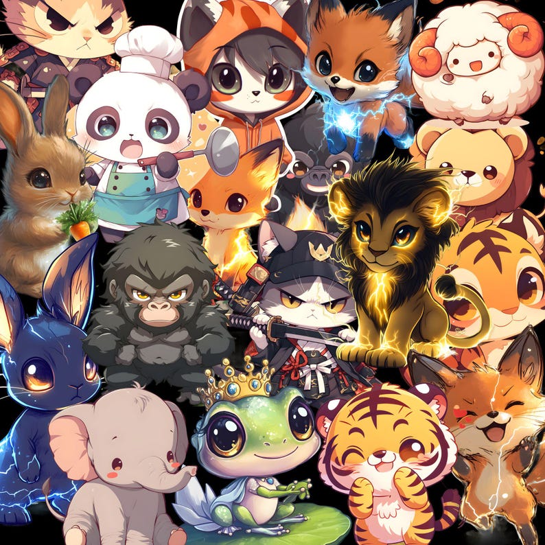 Anime Chibi PNG Mega Bundle | 2700+ Files, Commercial Use (digital ...
