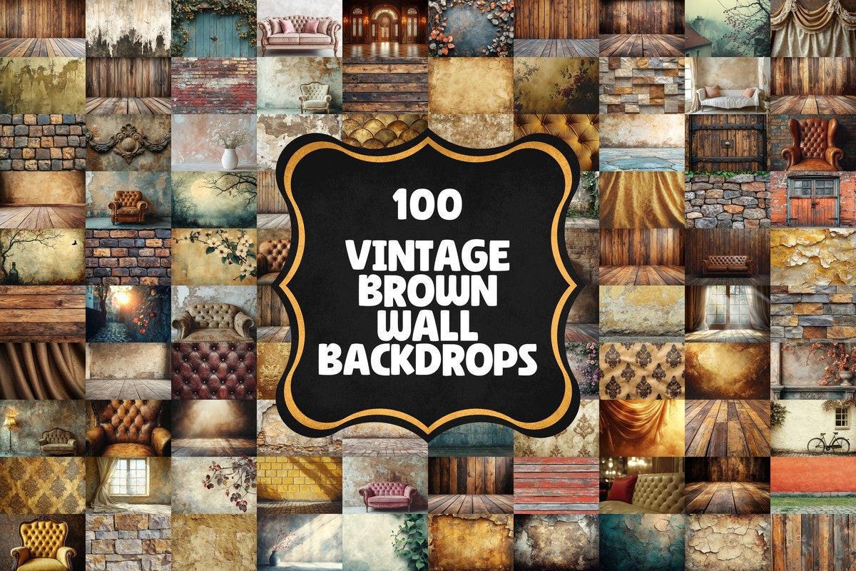 Vintage Brown Wall Backdrop | Texture Photography Background | Rustic ...
