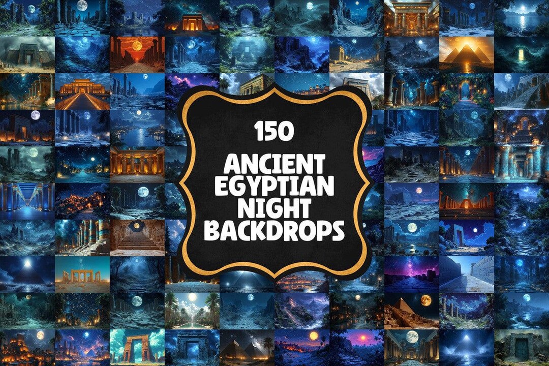 150 Ancient Egyptian Night Backdrops - Warm Aesthetic Photo Editing ...