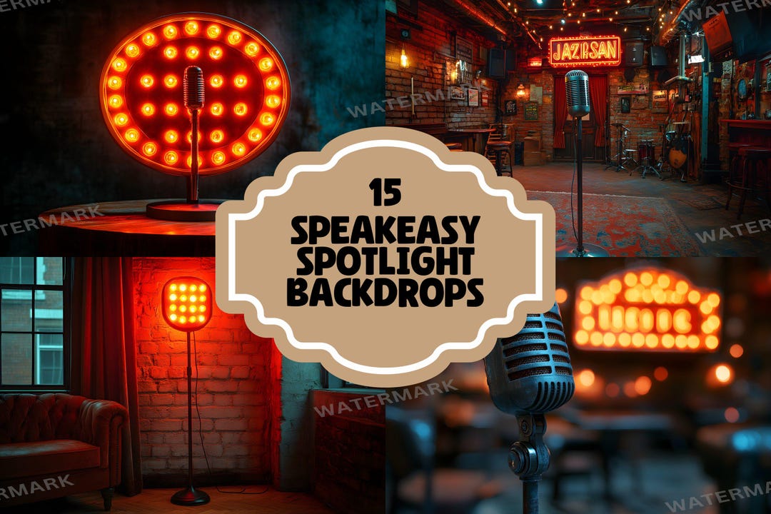 15 Speakeasy Spotlight Backdrops - Vintage Bar, Moody Lighting, Retro ...