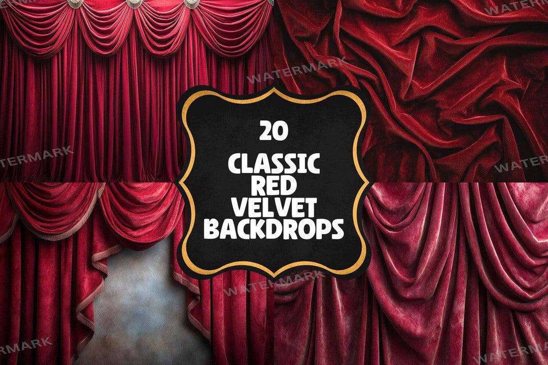 Red Velvet Photography Backdrops – 20 Warm Aesthetic Pngs - Etsy