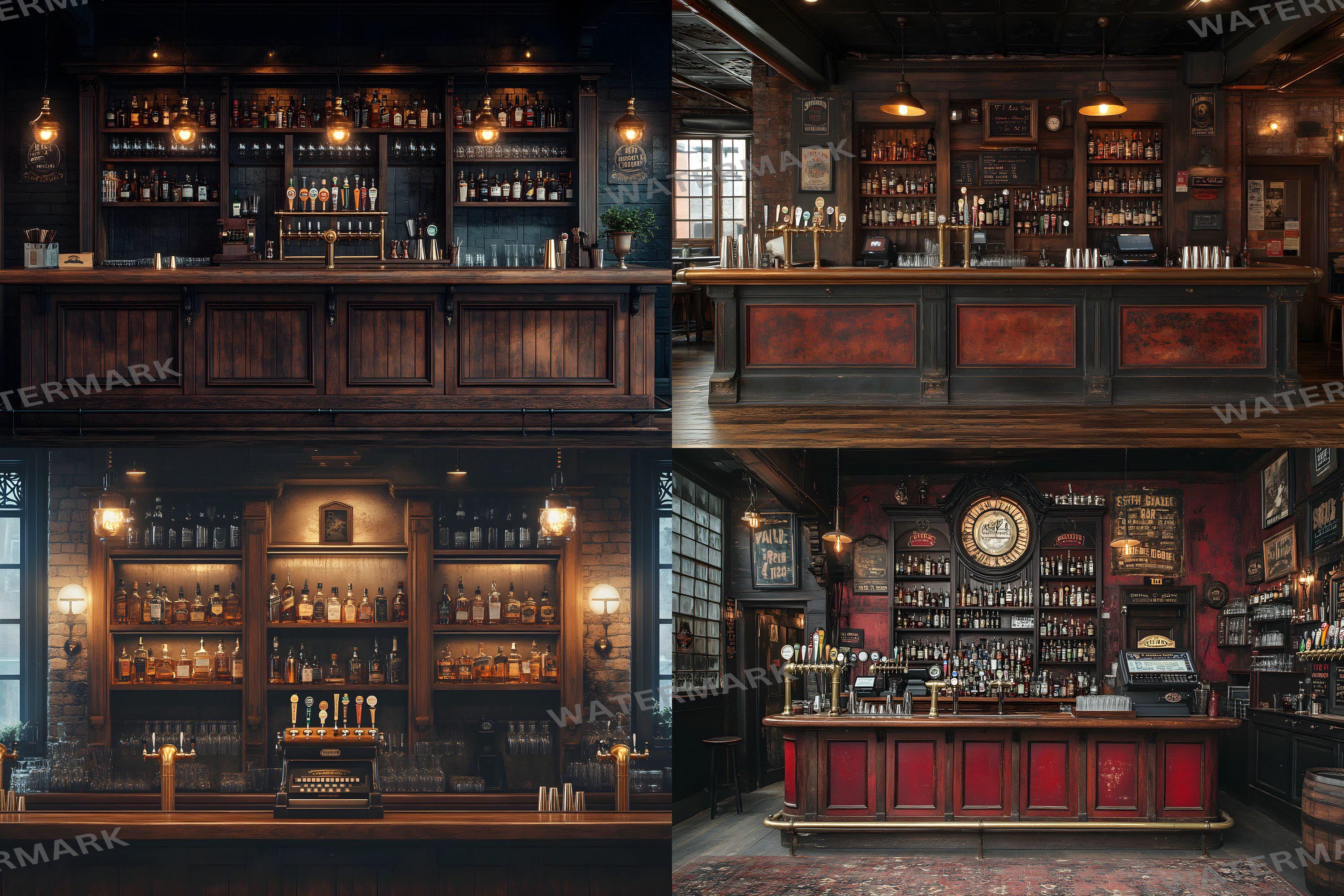 40 Speakeasy Counter Backdrops - Vintage Bar, Moody Ambience, Cocktail ...