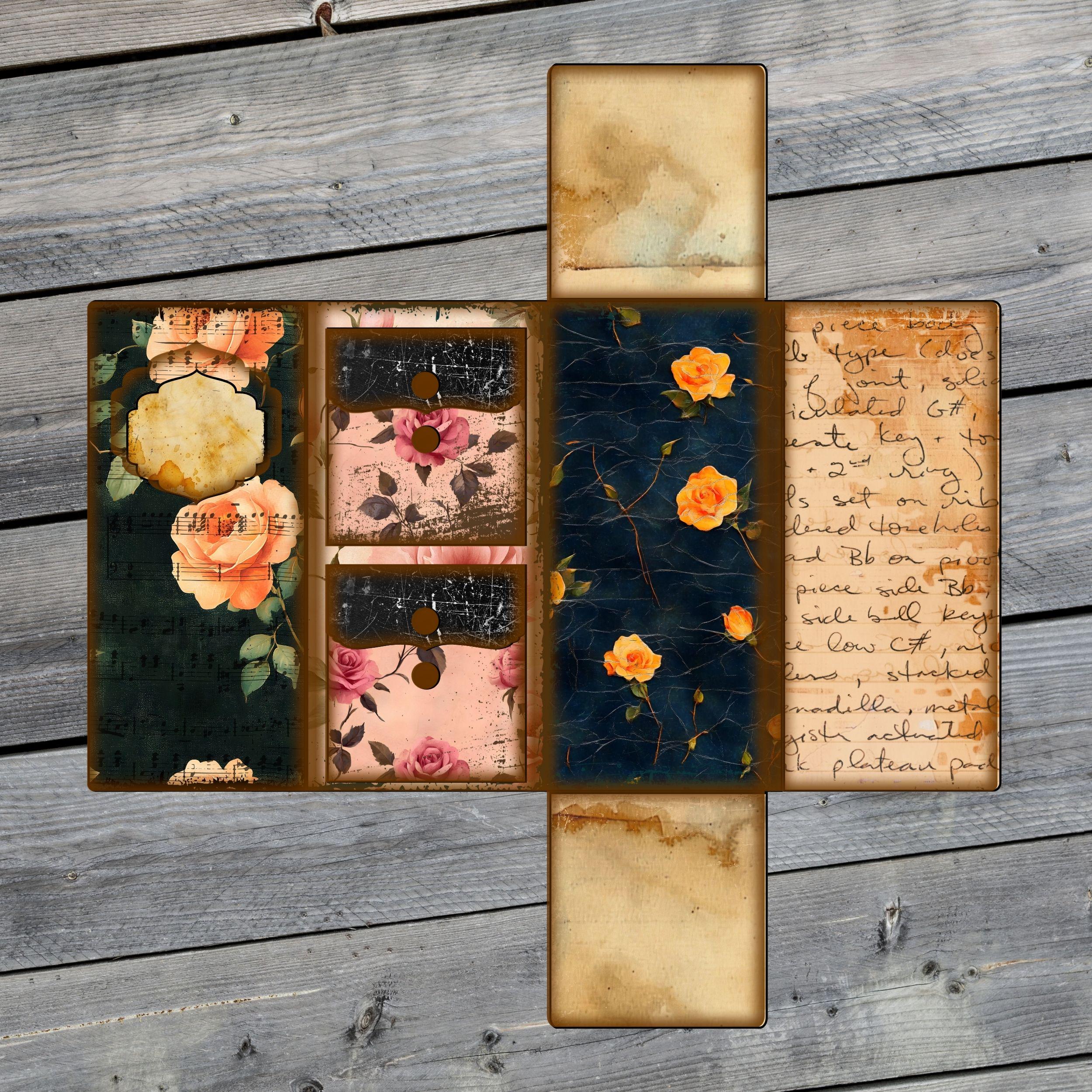 Junk Journal Folio Kit – PNG Template, Pocket Inserts (digital Download ...