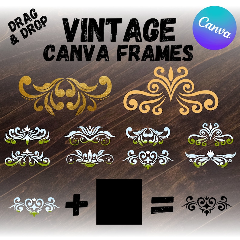 Vintage Border Canva Templates Vintage Canva Frame Templates Vintage ...