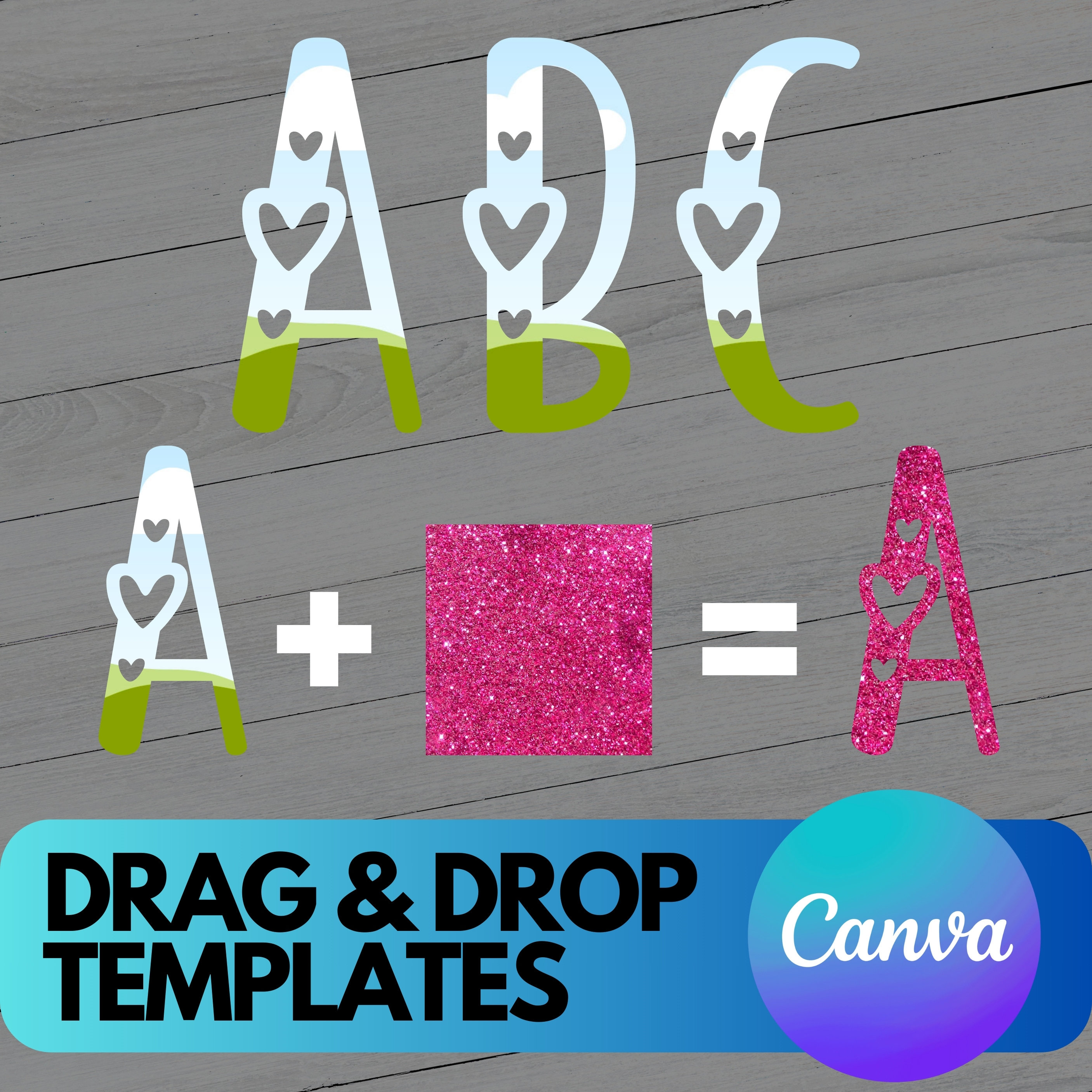 Alphabet Canva Frames Commercial Use Letters on CANVA Drag and Drop ...