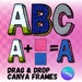 Letter Canva Frames - Drag and Drop Frames - Groovy Retro Doodle ...
