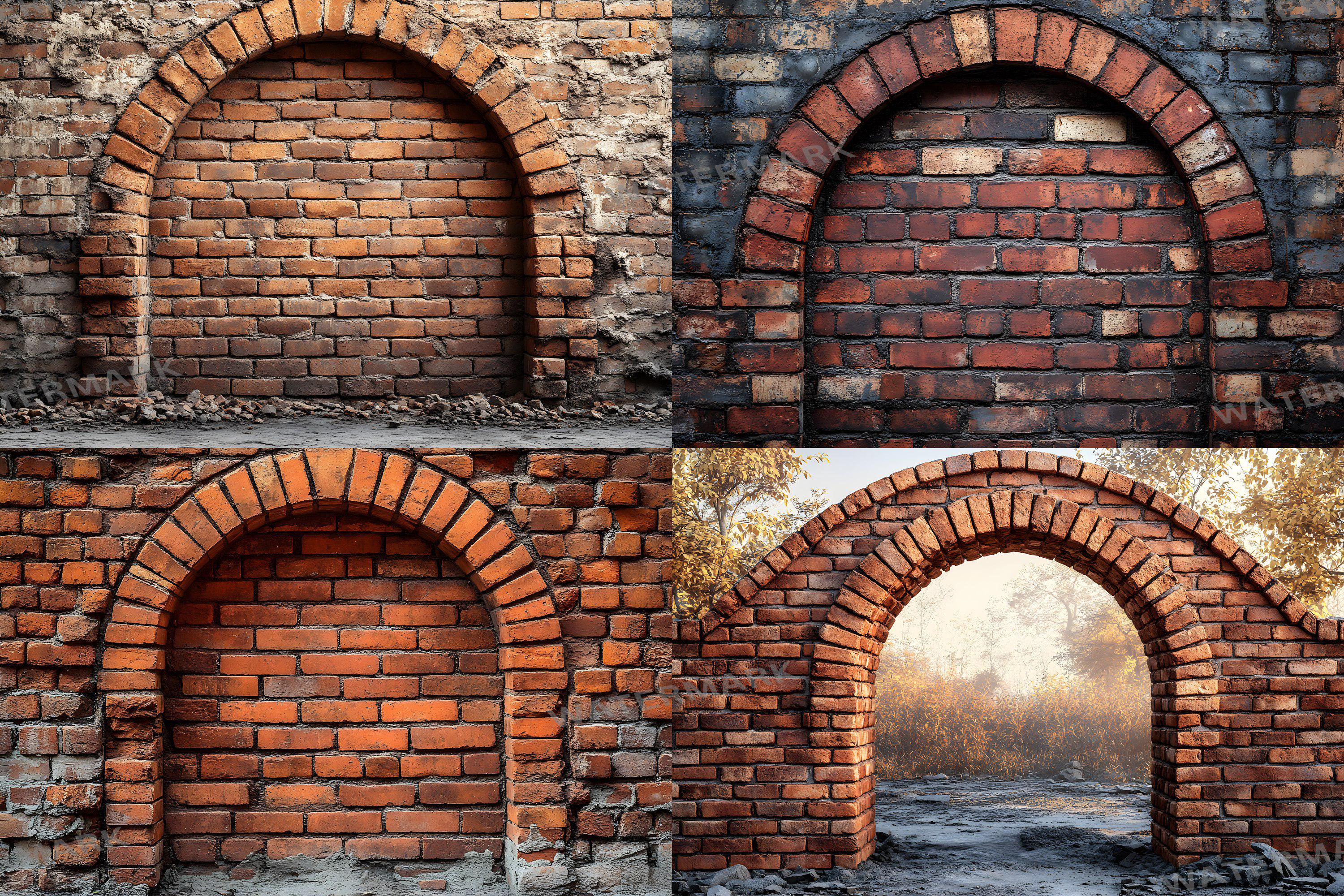 Rustic Brick Archway Backdrop | Digital Photography Background ...