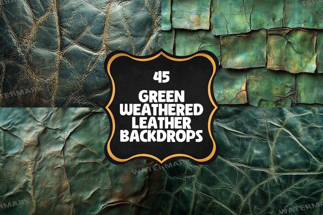 45 Green Weathered Leather Digital Photography Backdrops for Artists ...