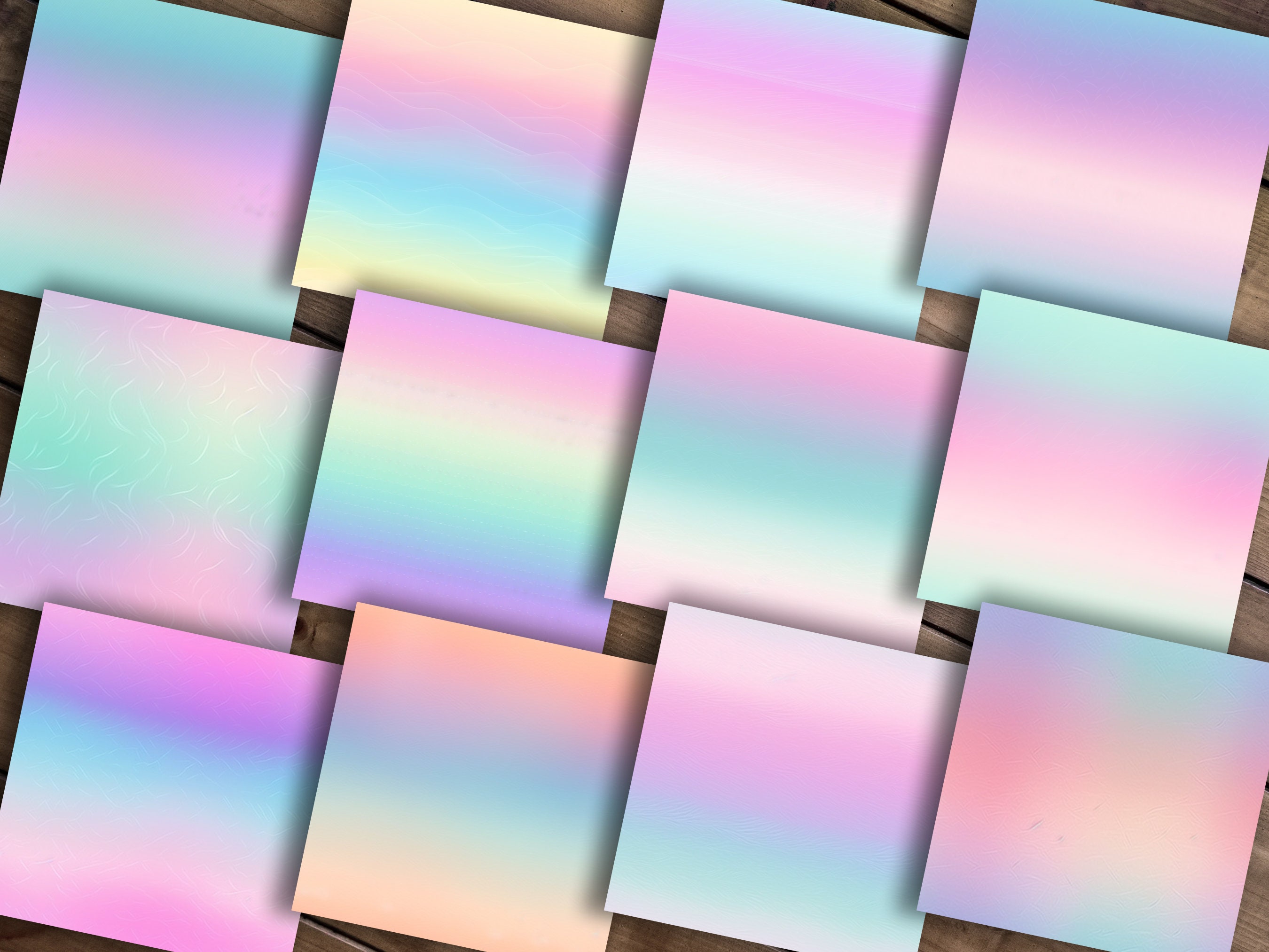 Seamless Pastel Gradient Digital Paper, Pastel Ombre Wallpapers ...