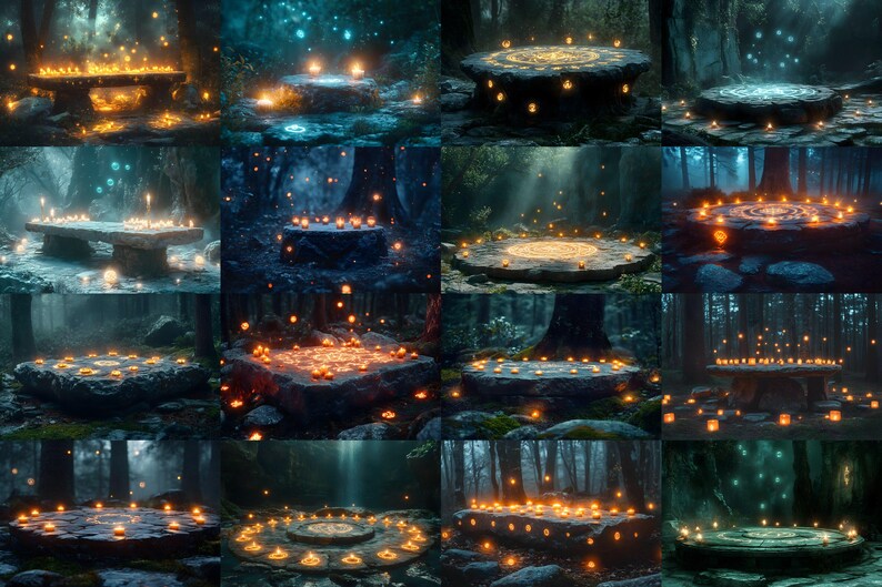 50 Spellcasting Altar Backdrops | Ritual Magic | Mystic Circles ...