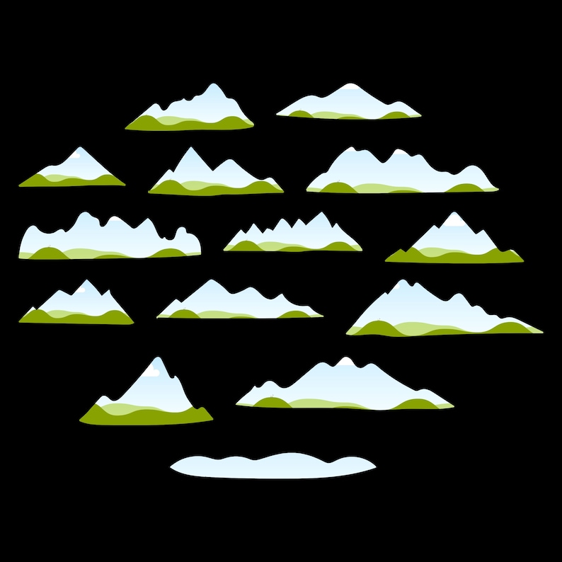 Mountain Canva Frames - Drag and Drop Mountain Canva Templates Camping ...