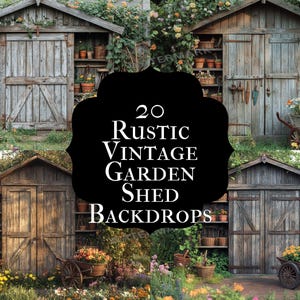 20 Rustic Vintage Garden Shed Backdrops | Cottagecore Photography ...