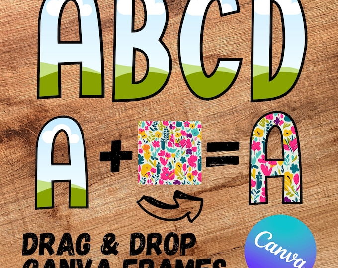 Fillable Doodle Alphabet – Canva Drag & Drop Letter Frames (PNG) - Etsy