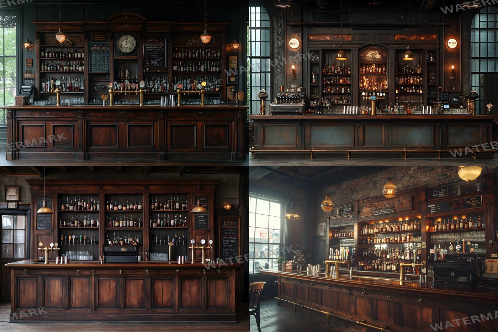 40 Speakeasy Counter Backdrops - Vintage Bar, Moody Ambience, Cocktail ...