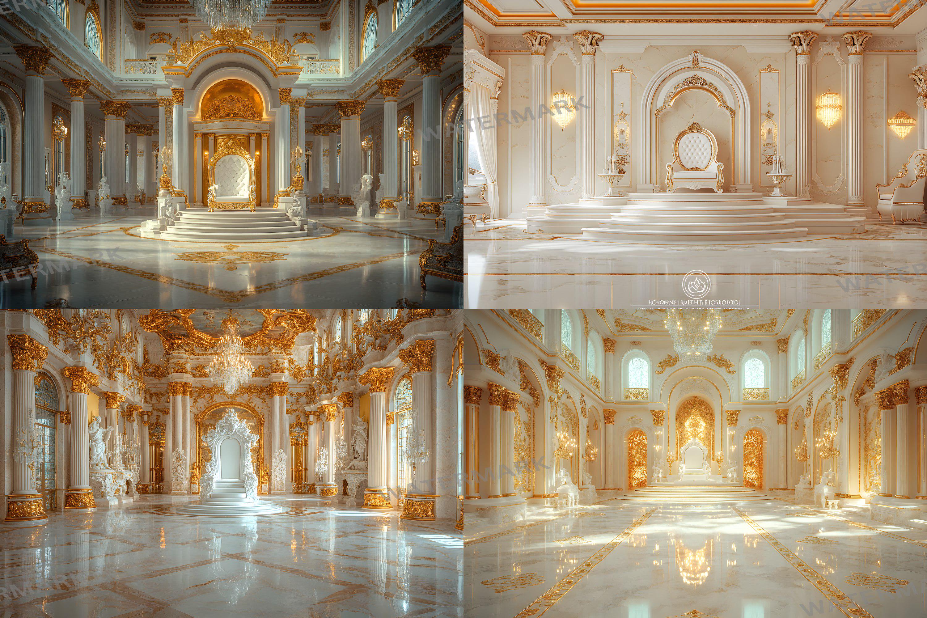 30 Ivory Throne Hall Backdrops, Royal Castle Interiors, Fantasy ...