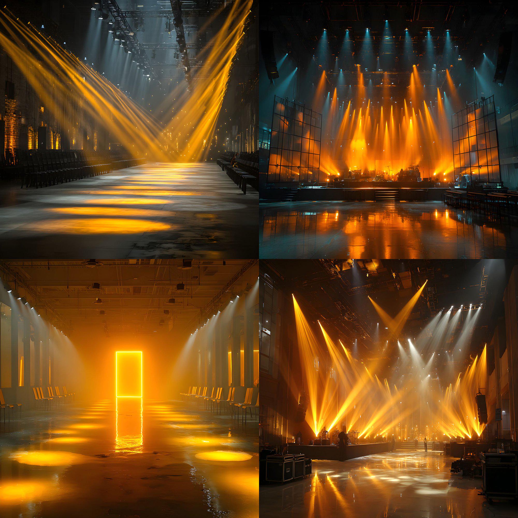 Yellow K-pop Concert Stage Backdrop: Digital Music Performance (JPG ...