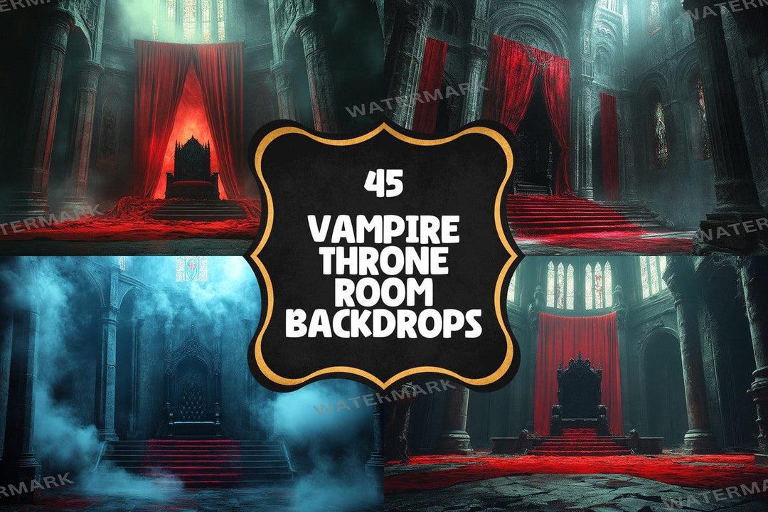 45 Vampire Throne Room Backdrops Overlay for Spooky Portraits Events ...