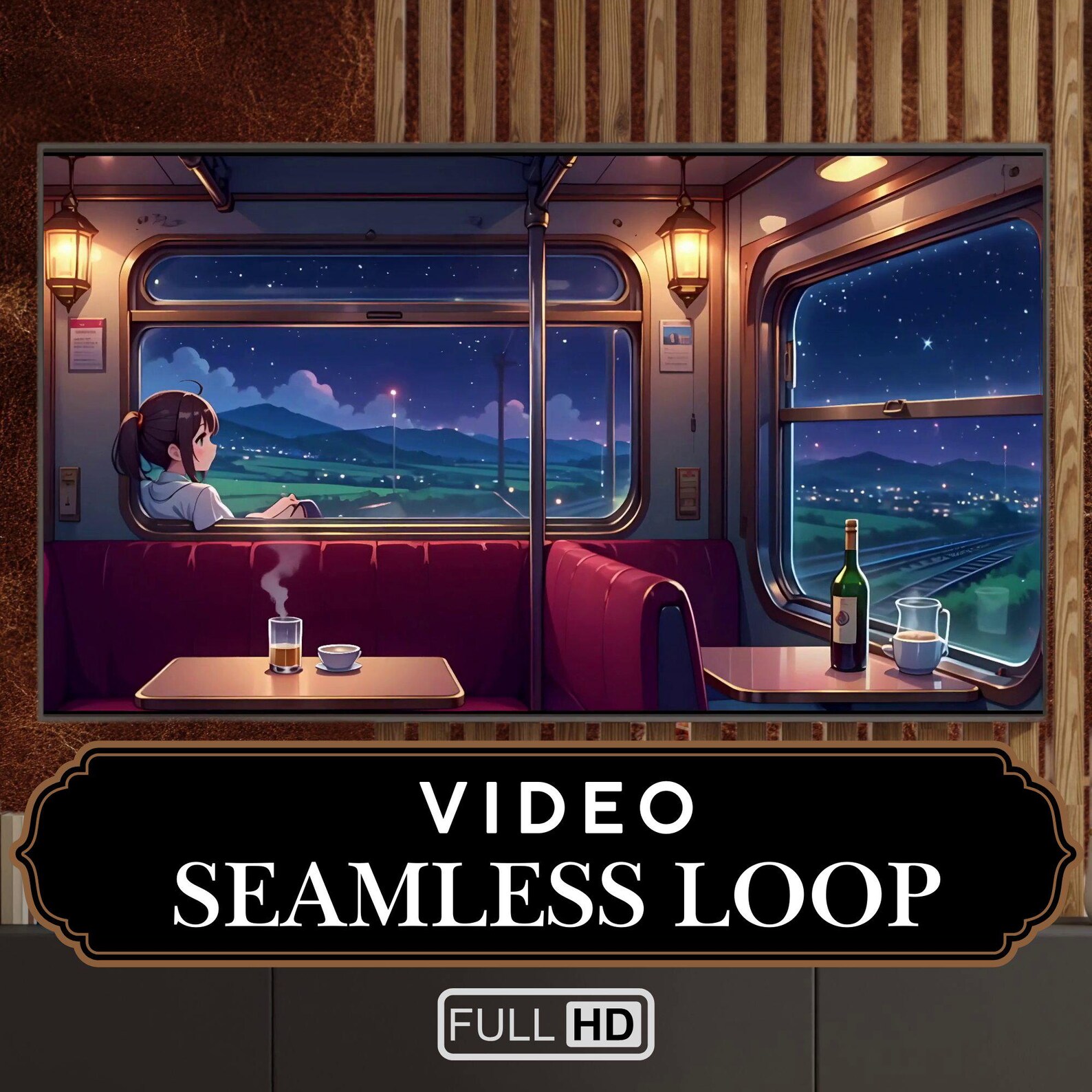 Animated Background | Lofi Train Journey | Seamless Anime Cozy Looped ...