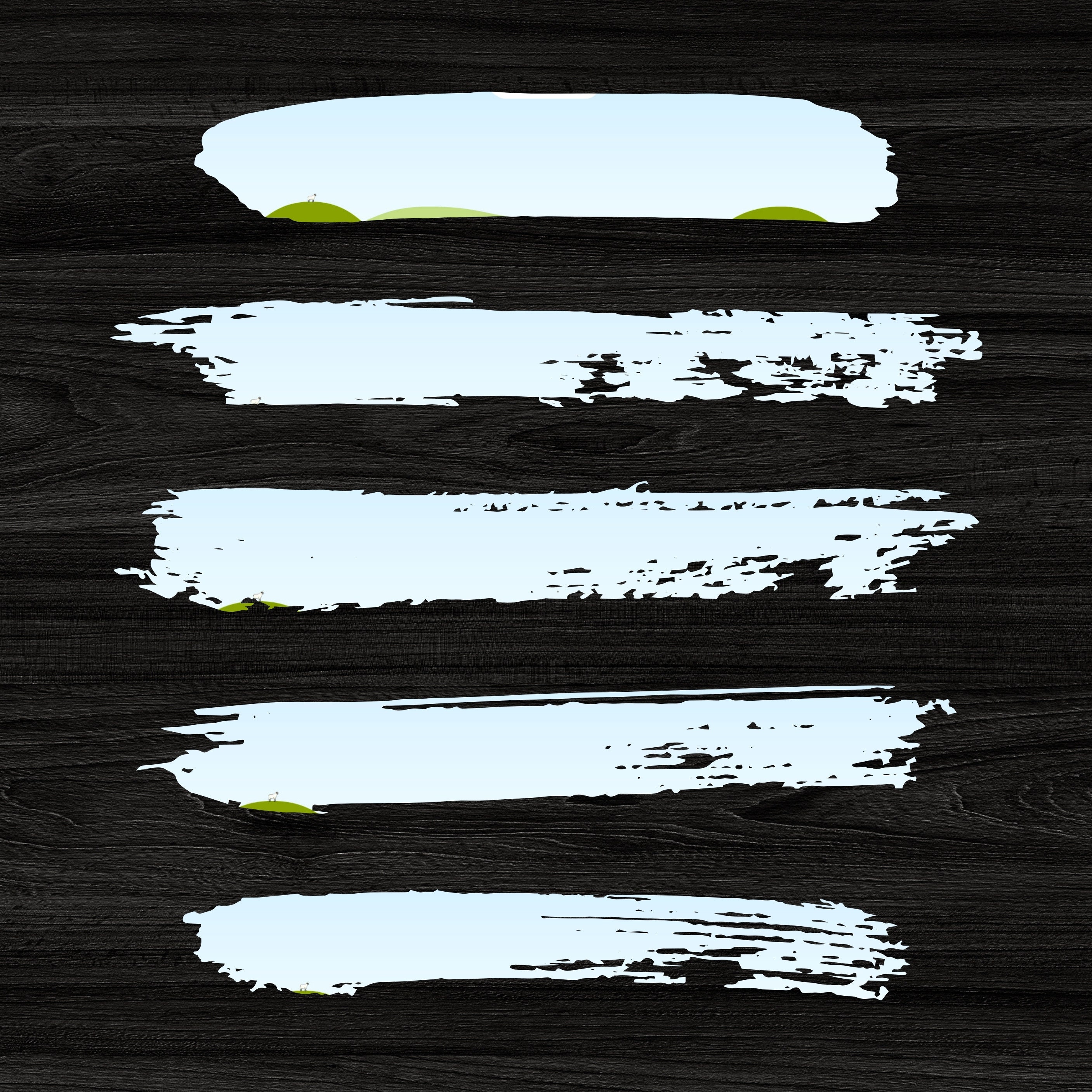 10 Brush Stroke Canva Frames Drag and Drop Paint Brush Canva Templates ...