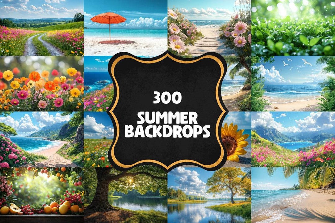 PROFESSIONAL BACKDROP - Summer Photography Backgrounds - Etsy