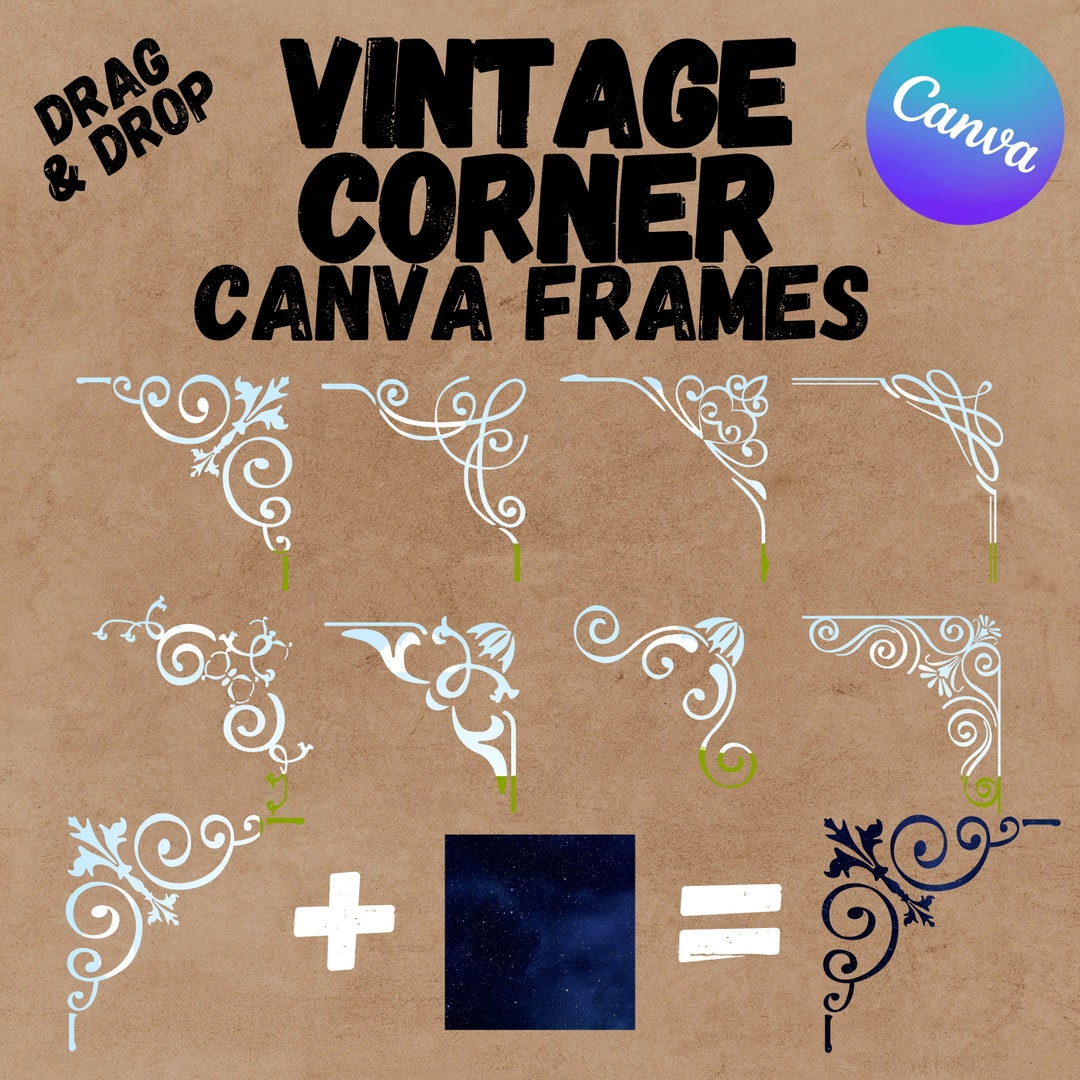 Vintage Border Edge Canva Templates Vintage Edging Canva Templates ...