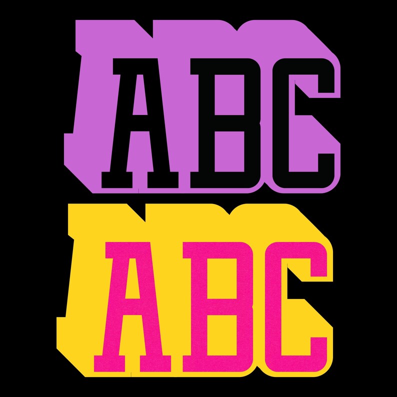 CANVA Doodle Letters Drag and Drop Frames Groovy Retro - Etsy