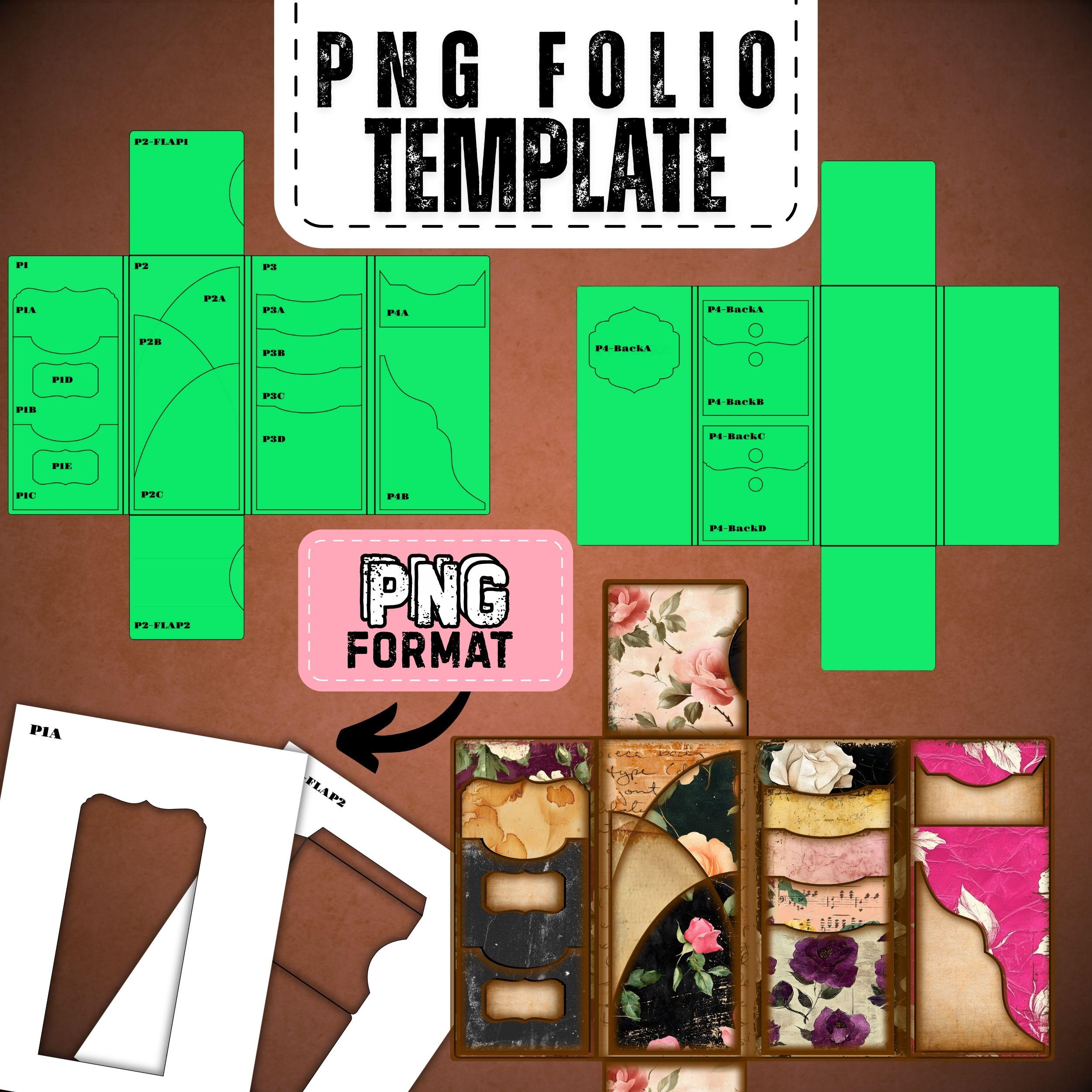 Junk Journal Folio Kit – PNG Template, Pocket Inserts (digital Download ...