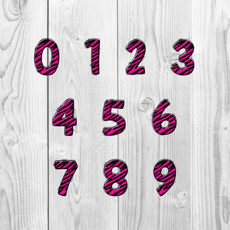 Zebra Pattern Alphabet Doodle Letters PNG Set Doodle Alphabet Pngs ...