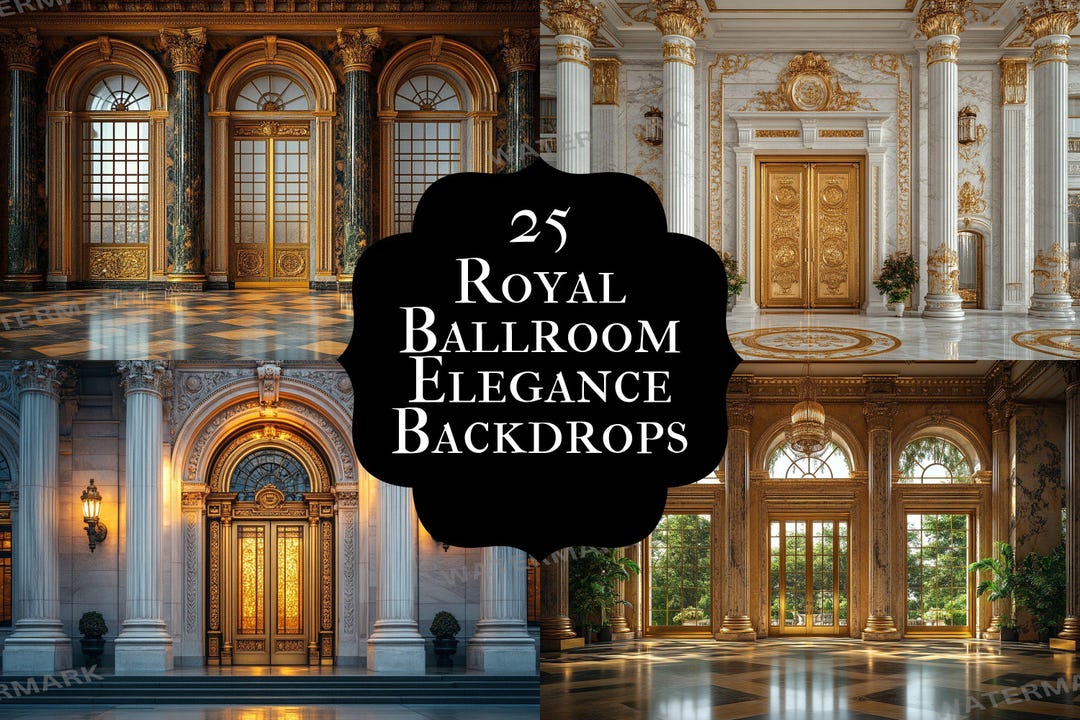 Royal Ballroom Elegance Wedding Backdrops for Grand Bridal Photography ...