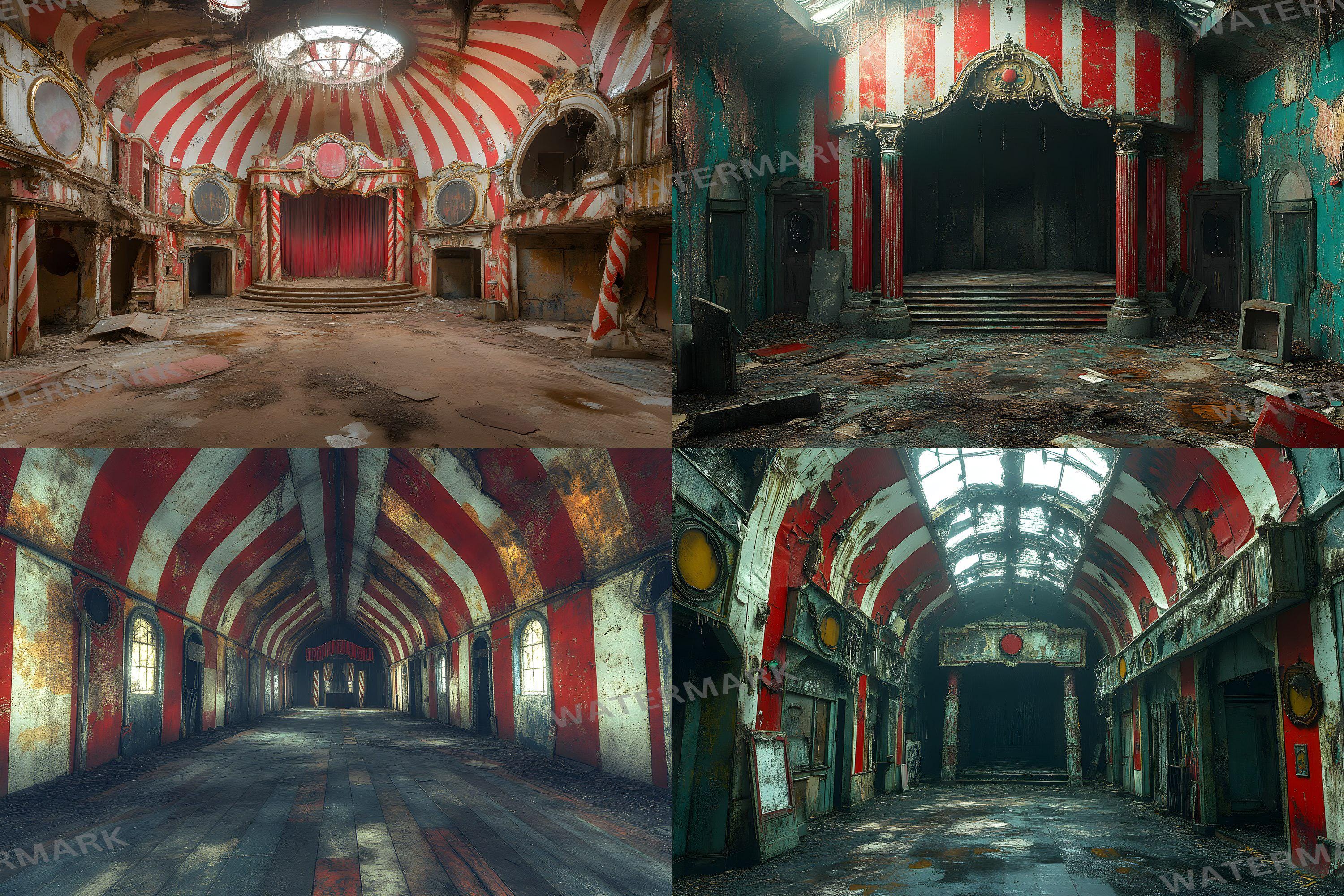 Demonic Carnival Backdrops - 45 High-res Digital Images - Haunted ...