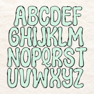 Scribble Alphabet, Pastel Doodle Letters, PNG Bundle, Doodle ...