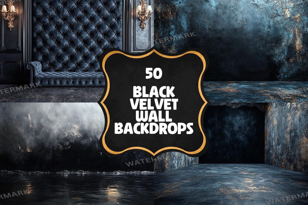 Black Velvet Photography Backdrops - 50 Textured Pngs (6000x4000px) - Etsy