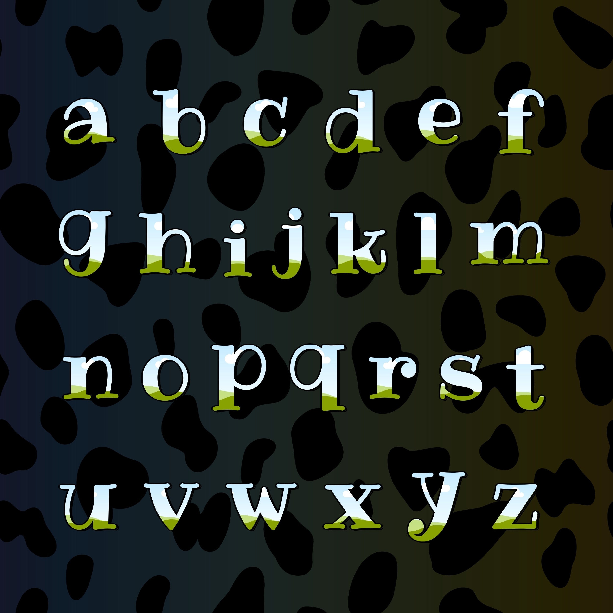 CANVA Doodle Letters Drag and Drop Frames Groovy Retro Doodle Fillable ...