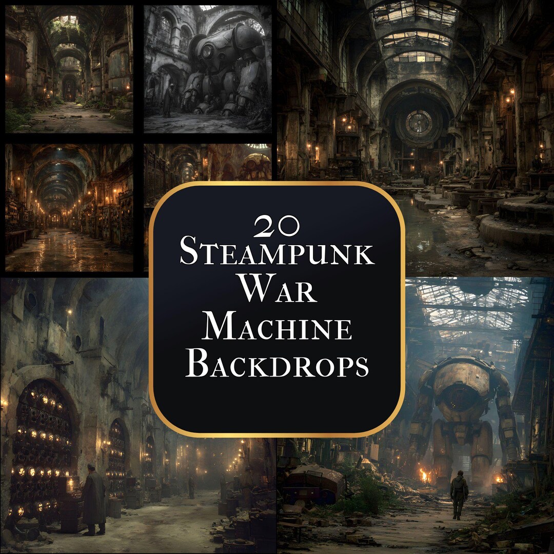 20 Steampunk War Machine Backdrops, Sci-fi Factory (digital) - Etsy
