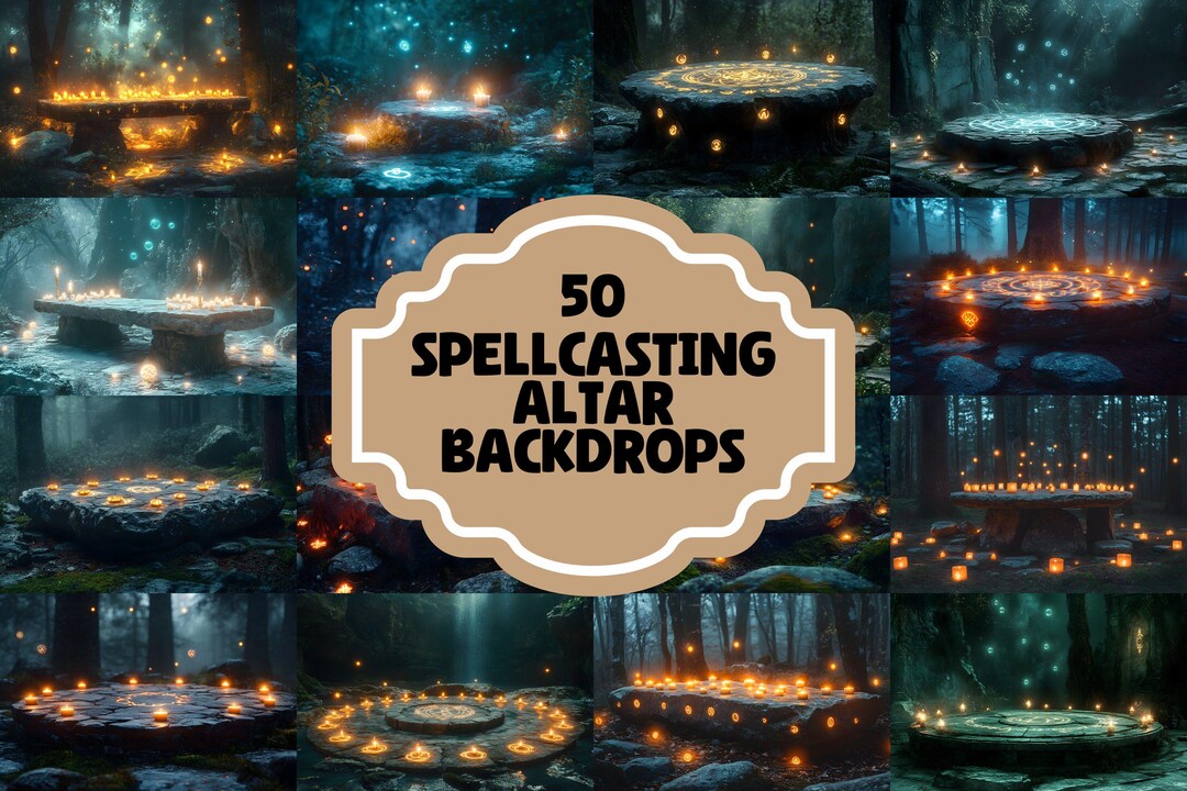 50 Spellcasting Altar Backdrops | Ritual Magic | Mystic Circles ...