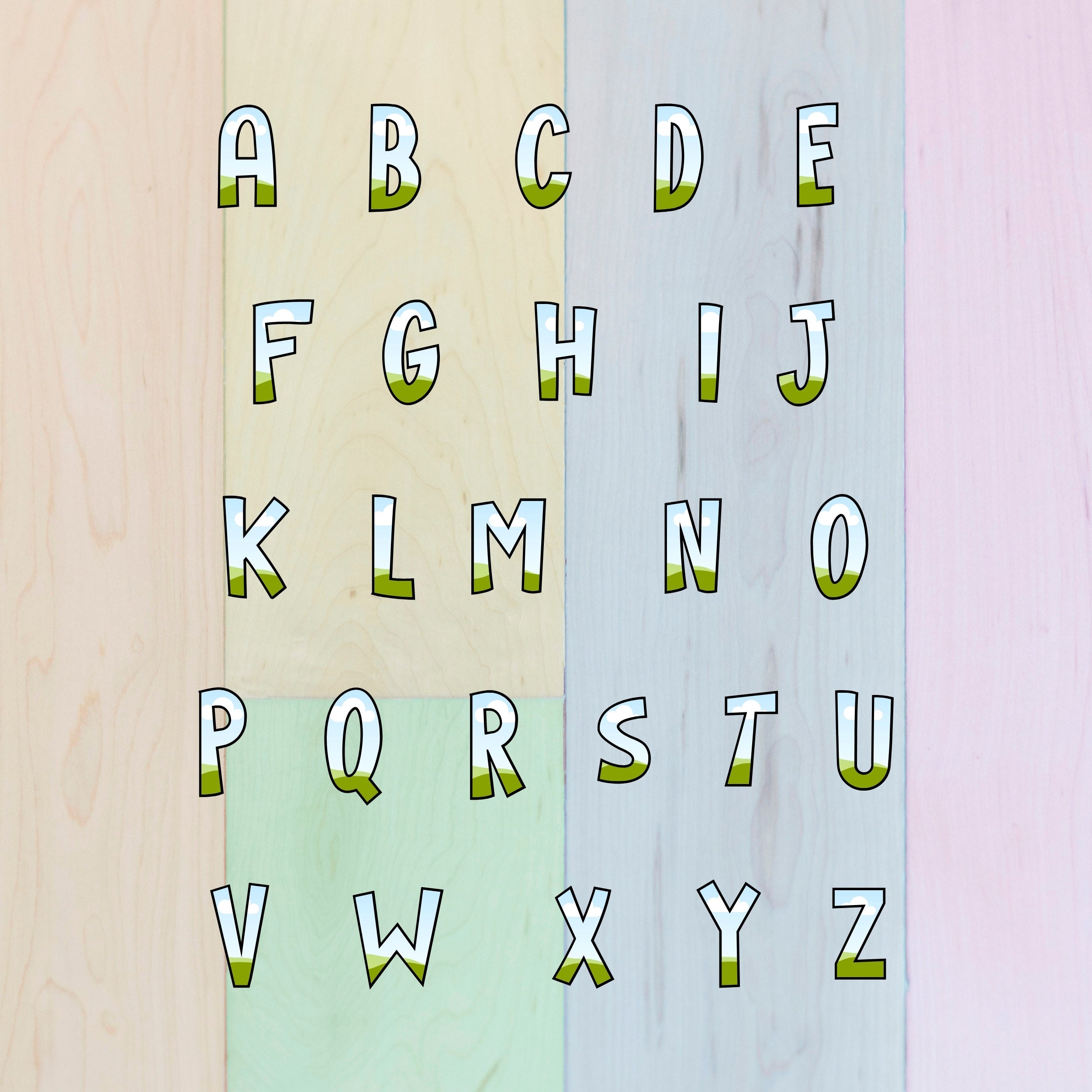 Fillable Doodle Alphabet – Canva Drag & Drop Letter Frames (PNG) - Etsy