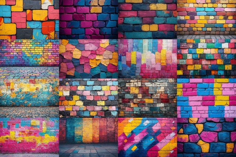 60 Urban Graffiti Wall Backdrops – Photography Pngs (6000x4000px) - Etsy
